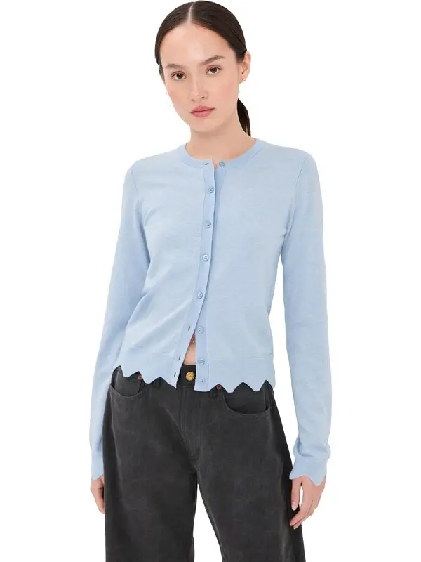 Marc Jacobs Scallop Daisy Cardigan - Blue Mist