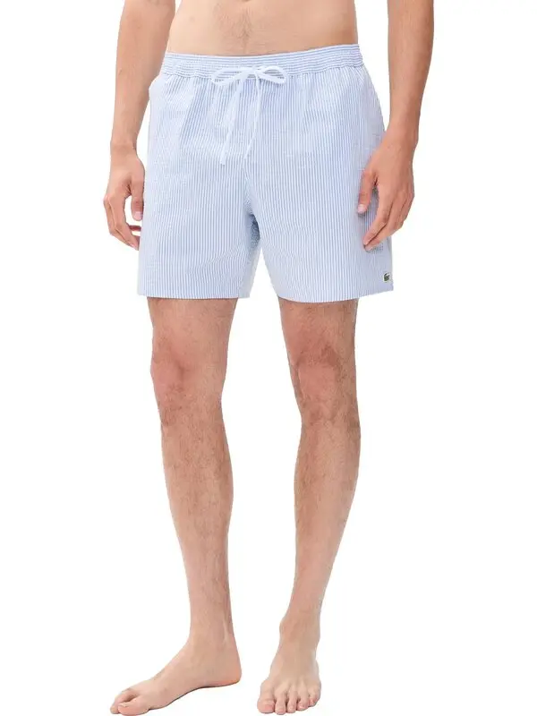 Lacoste Seersucker Swim Shorts - Blue