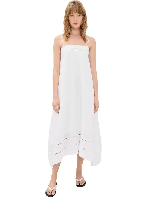 Onia Square Neck Handkerchief Dress - White