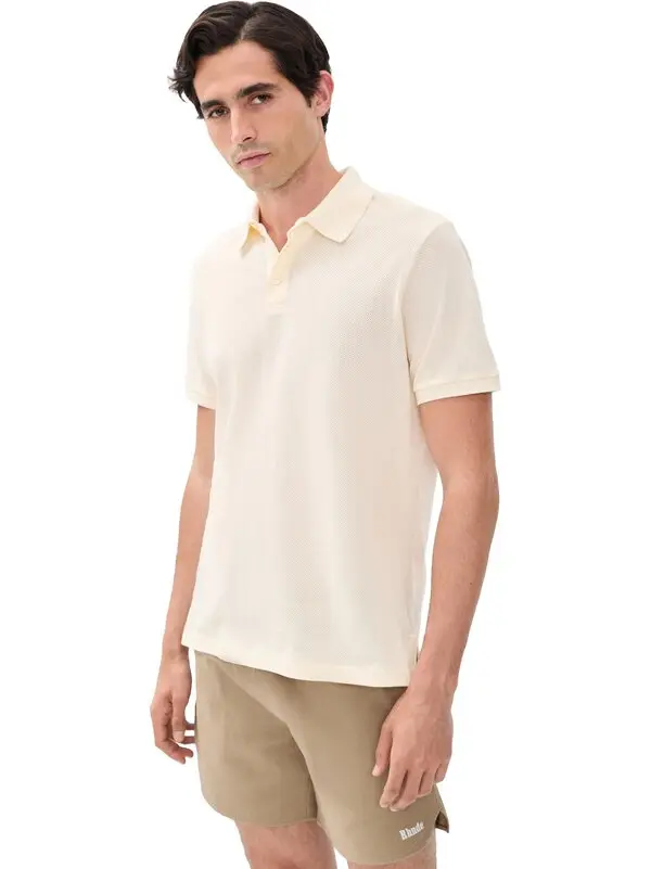 Polo Ralph Lauren Textured Pique Knit Polo - Pale Cream