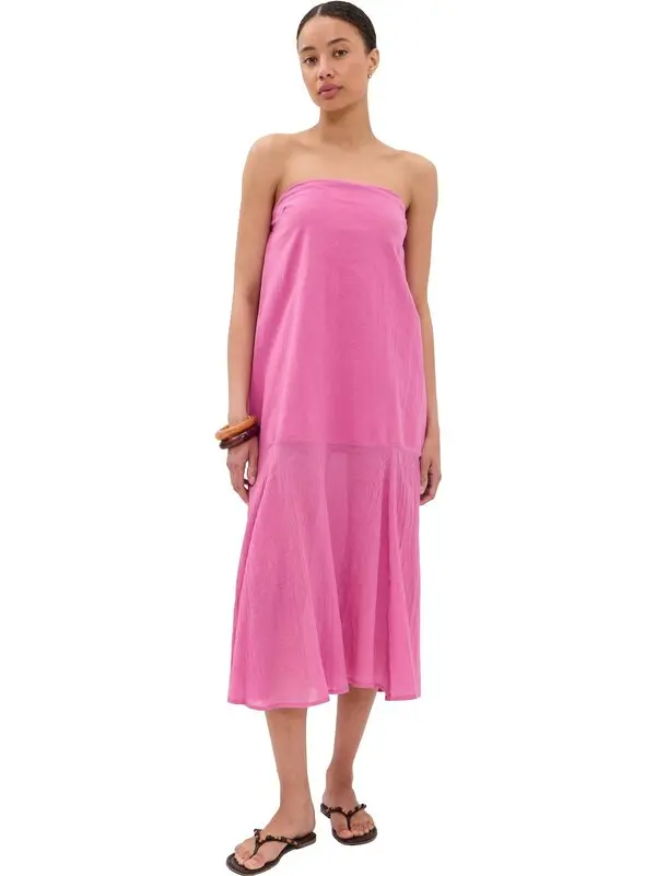 Free People Sabeen Tube Midi Dress - Island Flower