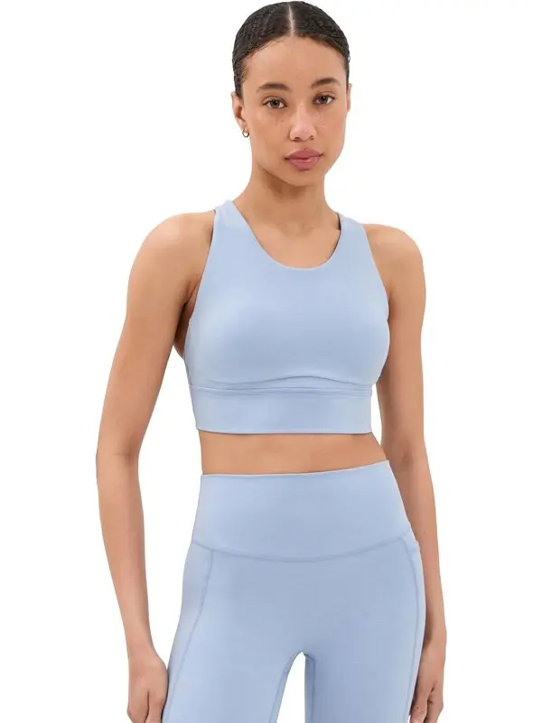 Sweaty Betty Ultimate Move Marl Sports Bra - Laguna Blue Marl
