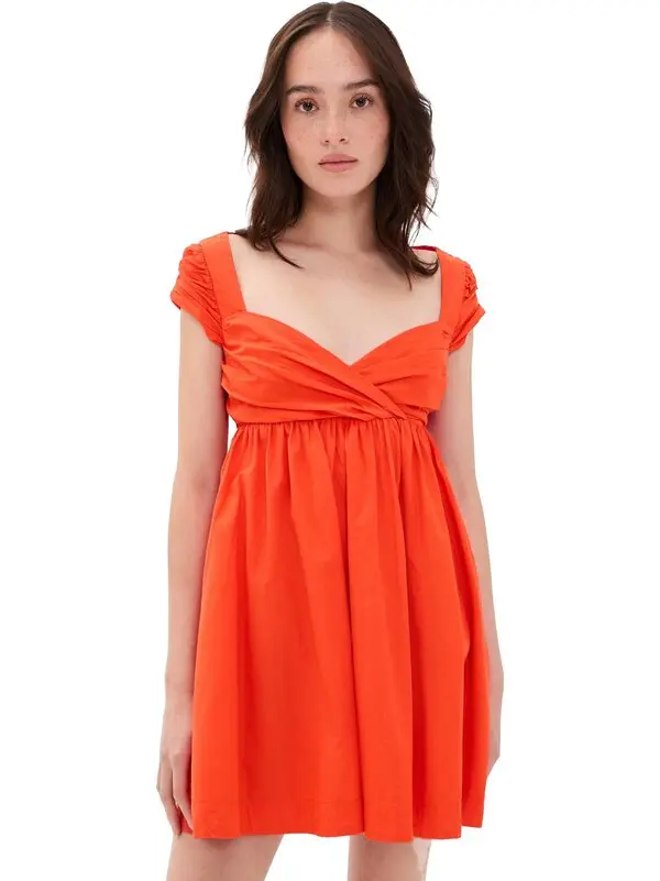 Free People Raven Mini Dress - Mandarin Red