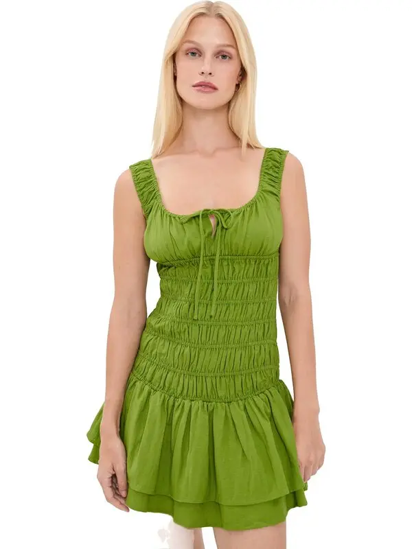NIA Lirio Mini Dress - Matcha