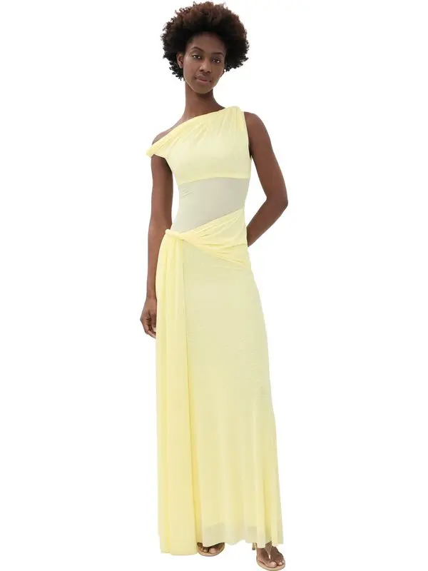 Misha Collection The Sisal Mesh Dress - Lemon