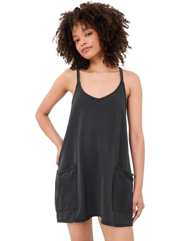 Free People Hot Shot Mini Dress - Black
