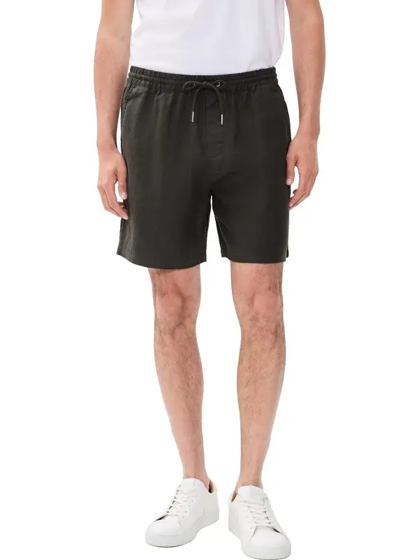 Nn07 Gregor Linen Shorts - Dark Army