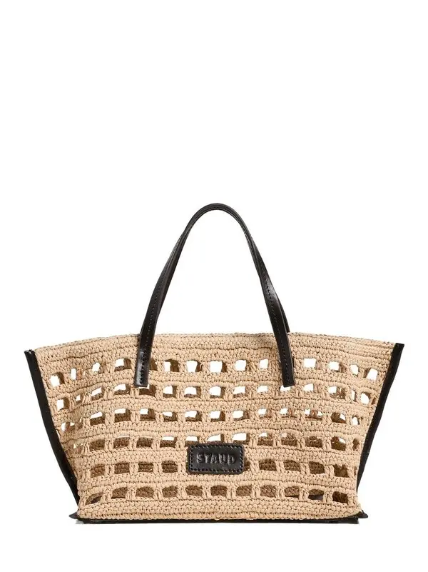 Staud Christos Mini Tote - Raffia Crochet