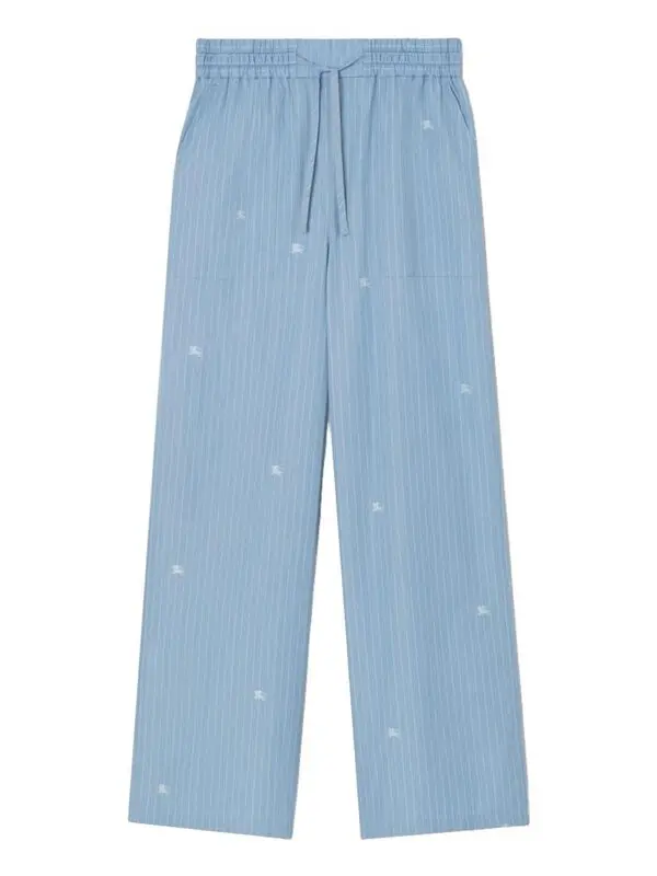 Burberry Fil Coupé Striped Wide-leg Trousers - Cornflower Blue