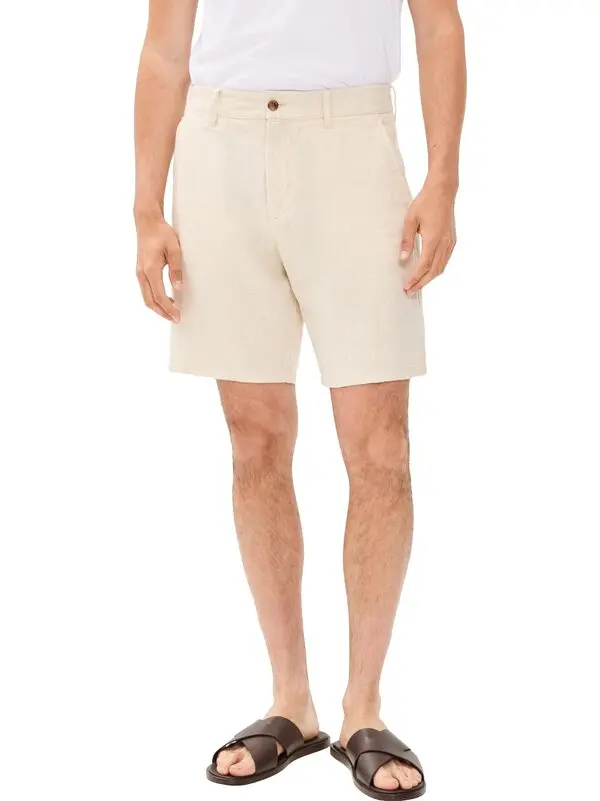 Nn07 Aden Linen Shorts - Oat
