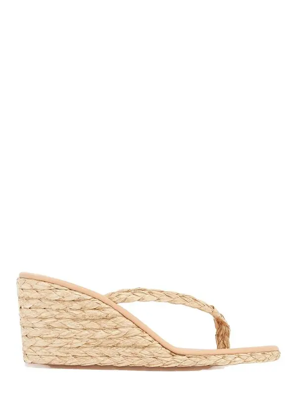 ANCIENT GREEK SANDALS Etheria Raffia Wedge Sandal - Natural