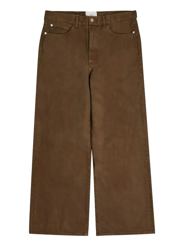THE ELDER STATESMAN Hunter Wide-leg Jeans - Brown