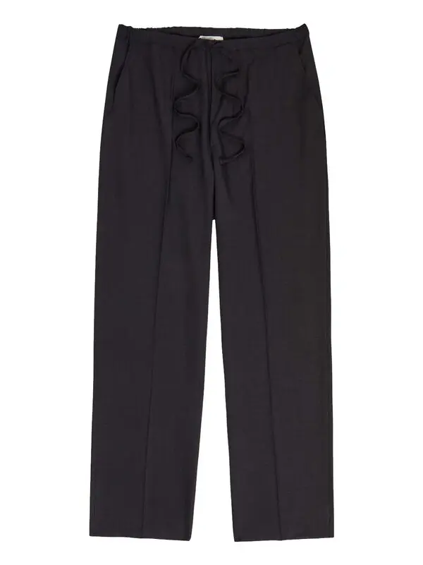 SECOND / LAYER Primo Baggy Woven Trousers - Black