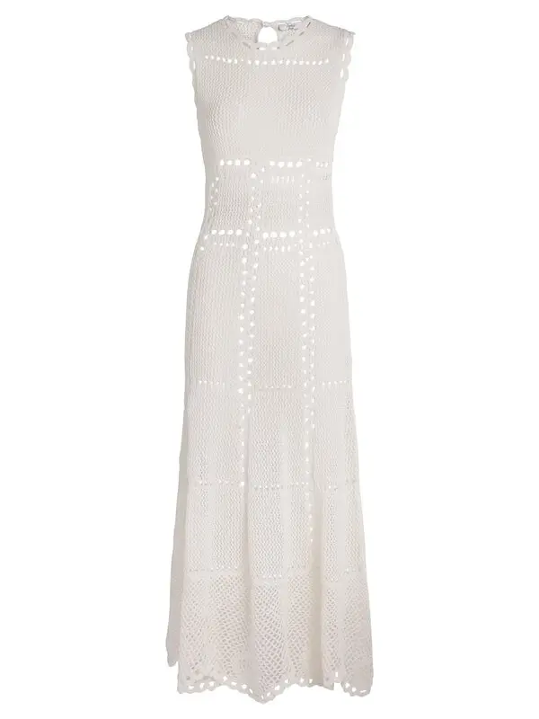 Erdem Cotton Crochet Maxi Dress - Ivory