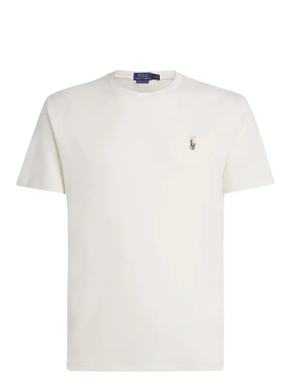 Polo Ralph Lauren Pima Cotton Polo Pony T-shirt - Ivory