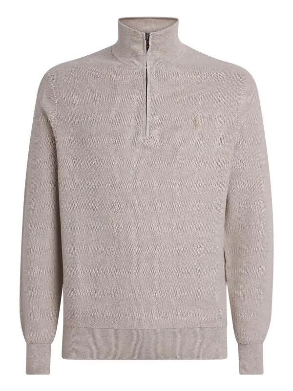 Polo Ralph Lauren Cotton Half-zip Sweater - Brown