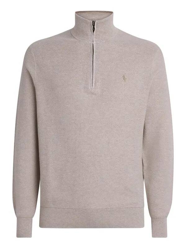 Polo Ralph Lauren Cotton Half-zip Sweater - Brown