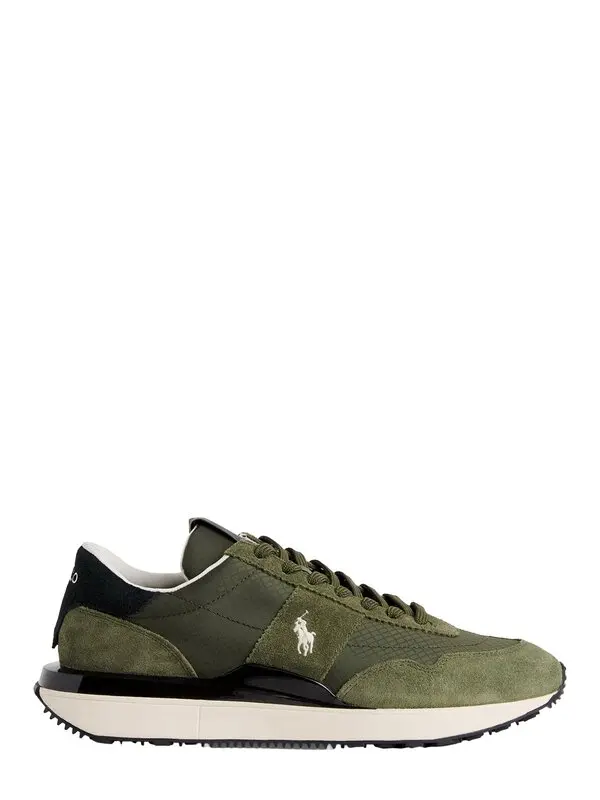 Polo Ralph Lauren Suede-blend Train 89 Sneakers - Green