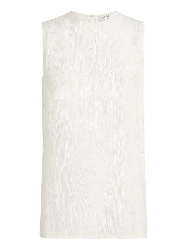 ANINE BING Malia Textured Tank Top - Beige