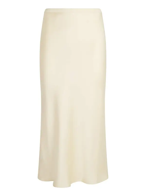 ANINE BING Silk Bar Midi Skirt - Beige