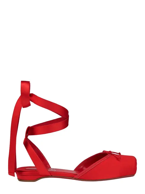 CHRISTIAN LOUBOUTIN Cassia Silk-blend Satin Ballet Flats - Pink