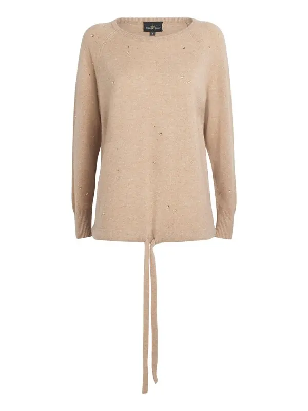 WILLIAM SHARP Cashmere Crystal-embellished Sweater - Brown