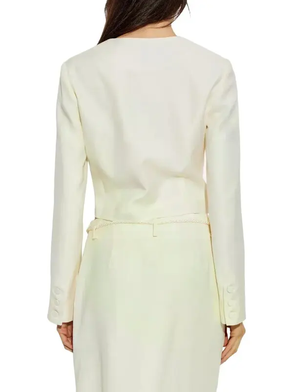 Posse Elspeth Wool Cropped Jacket - Neutrals