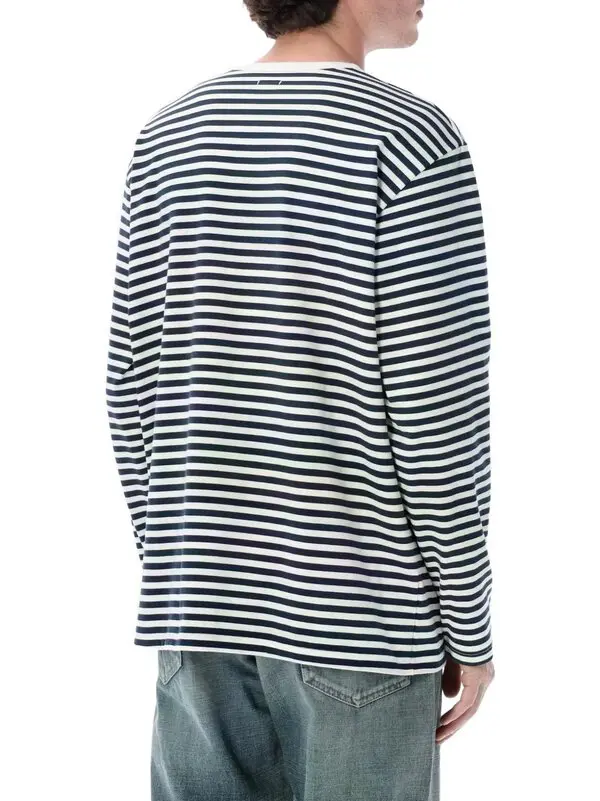 Nanamica Striped Long-sleeve T-shirt - Blue