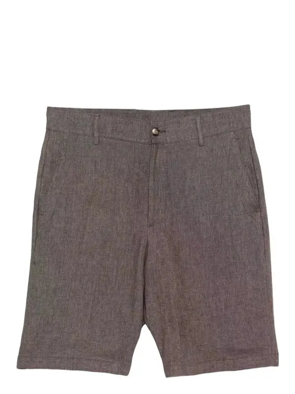 Canali Linen Shorts - Brown