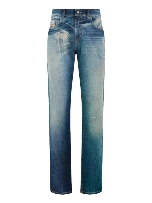 DIESEL® Faded Effect Straight-leg Jeans - Blue