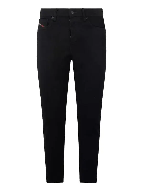 DIESEL® Slim-fit Jeans With Logo Patch - Black