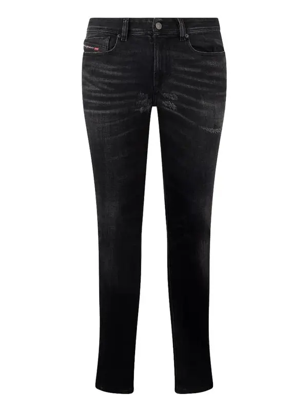 DIESEL® Distressed Skinny Fit Jeans - Black