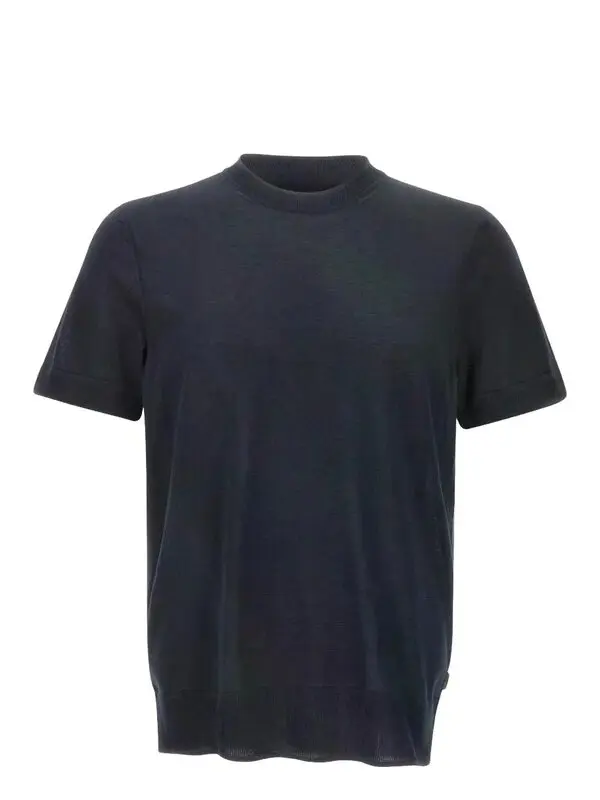 BOSS Nottano Short-sleeve Silk Sweater - Blue