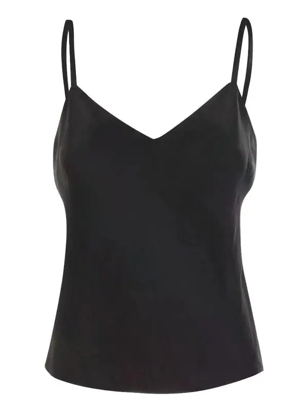 Vince Satin V-neck Camisole - Black