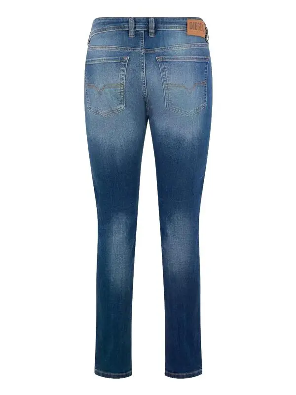 DIESEL® Faded Effect High-waisted Straight Leg Jeans - Blue