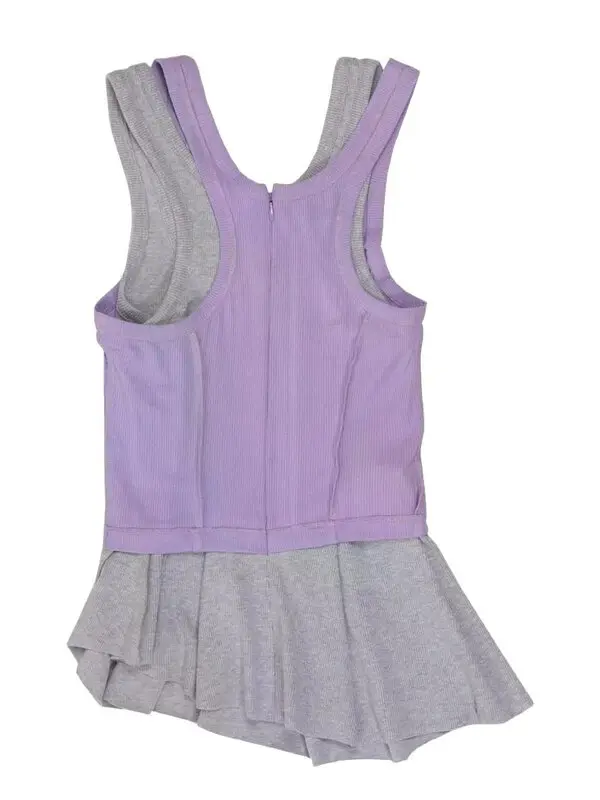 Natasha Zinko Layered Ruffled Tank Top - Grey