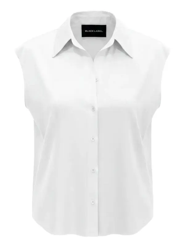 Black Label Sleeveless Shirt - White