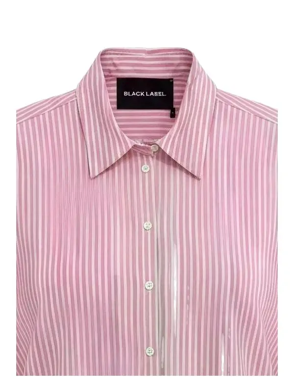 Black Label Striped Long-sleeve Shirt - Pink