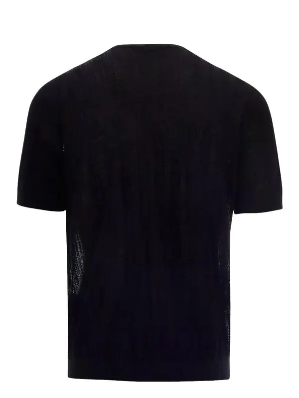 Emporio Armani Ribbed-knit T-shirt - Black