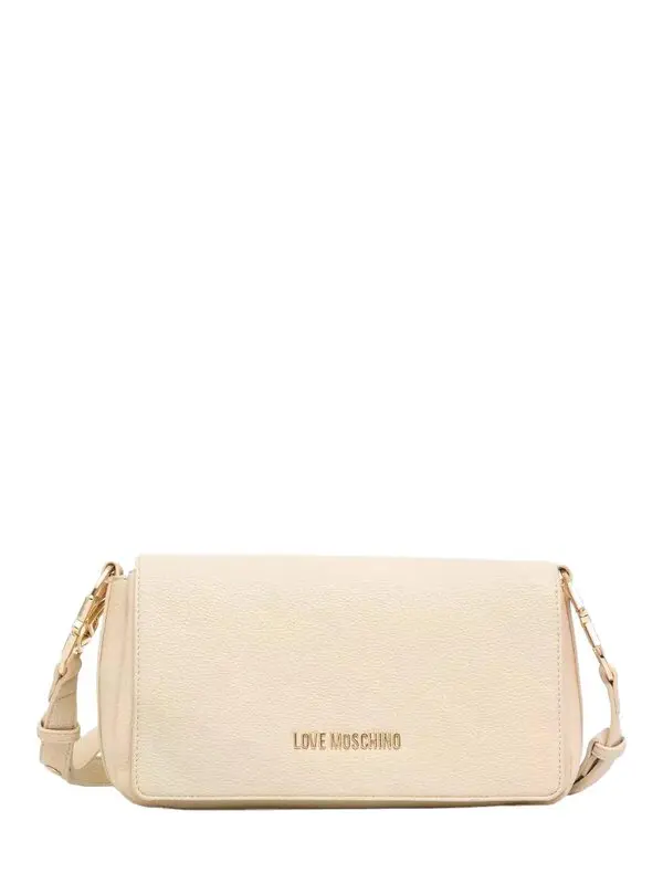 Moschino Logo-plaque Shoulder Bag - Neutrals