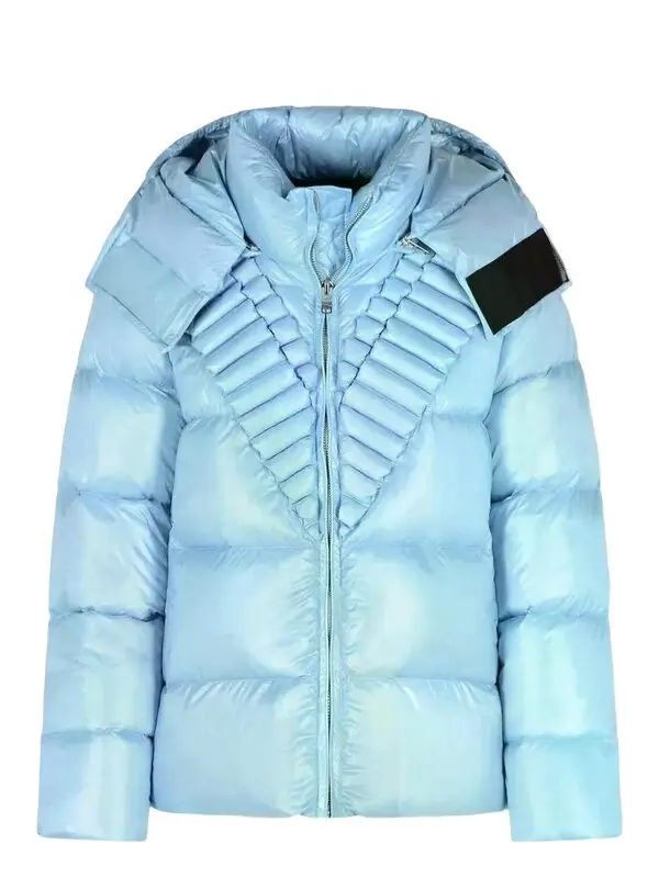 RAXXY Embossed Pattern Hooded Jacket - Blue