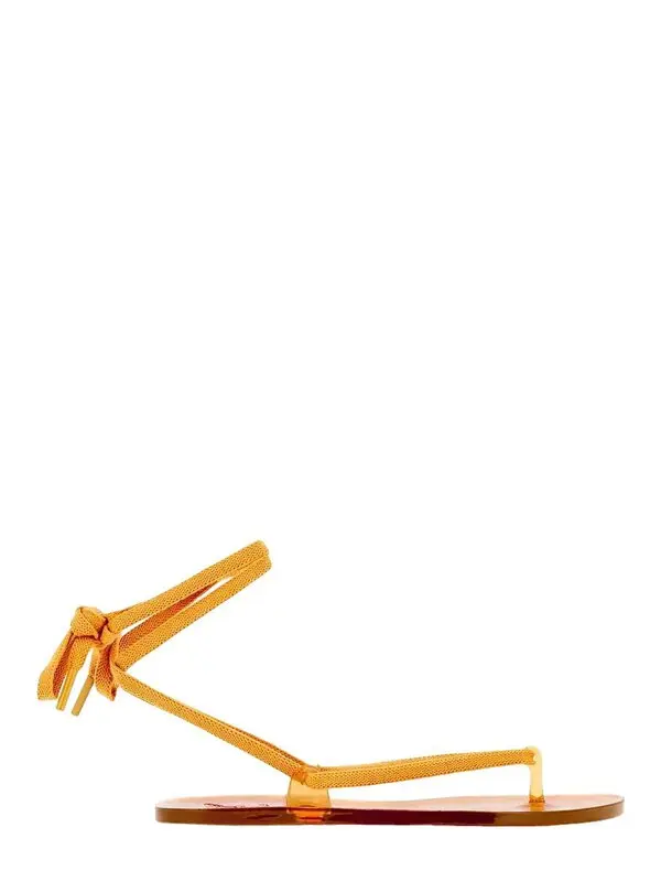 ANCIENT GREEK SANDALS Esther Lace-up Thong Sandals - Orange