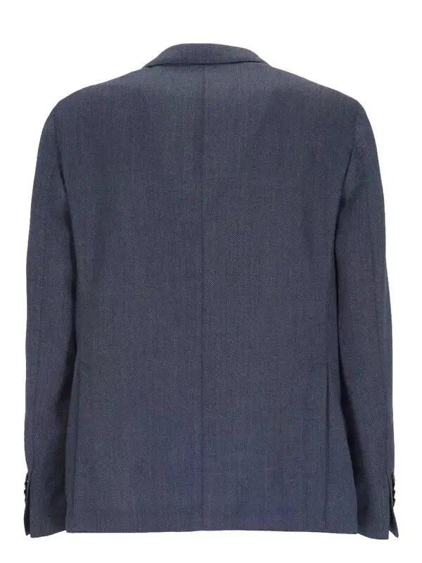 L.B.M. 1911 Herringbone-pattern Blazer - Blue