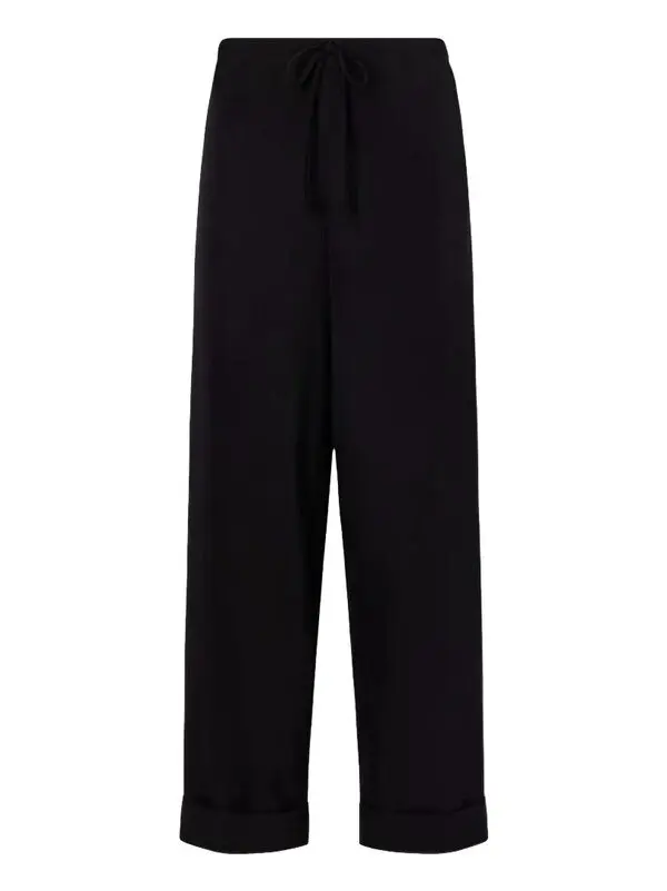 THE ROW Delano Drawstring Trousers - Black