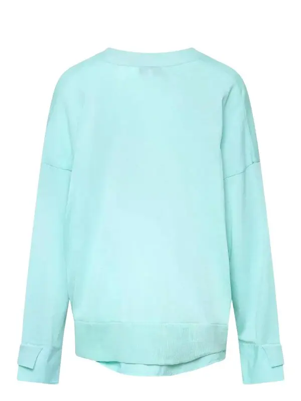ENFOLD Fine Knit V-neck Cardigan - Blue