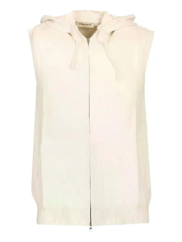 AL DUCA D’AOSTA 1902 Sleeveless Zip-up Hoodie - Neutrals
