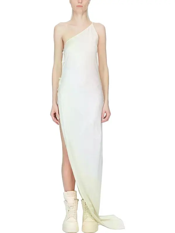 Rick Owens Taco One-shoulder Side-tie Maxi Dress - Neutrals