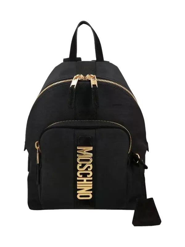 Moschino Lettering Backpack - Black