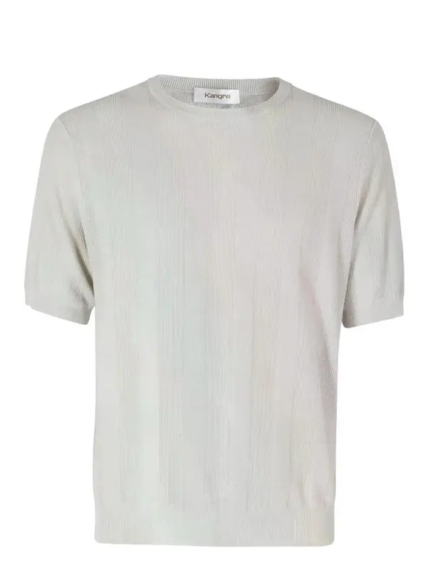 KANGRA Ribbed T-shirt - Neutrals