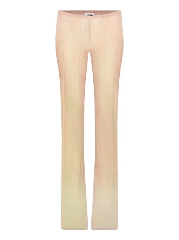 JEAN PAUL GAULTIER Spiral Print Mesh Trousers - Neutrals